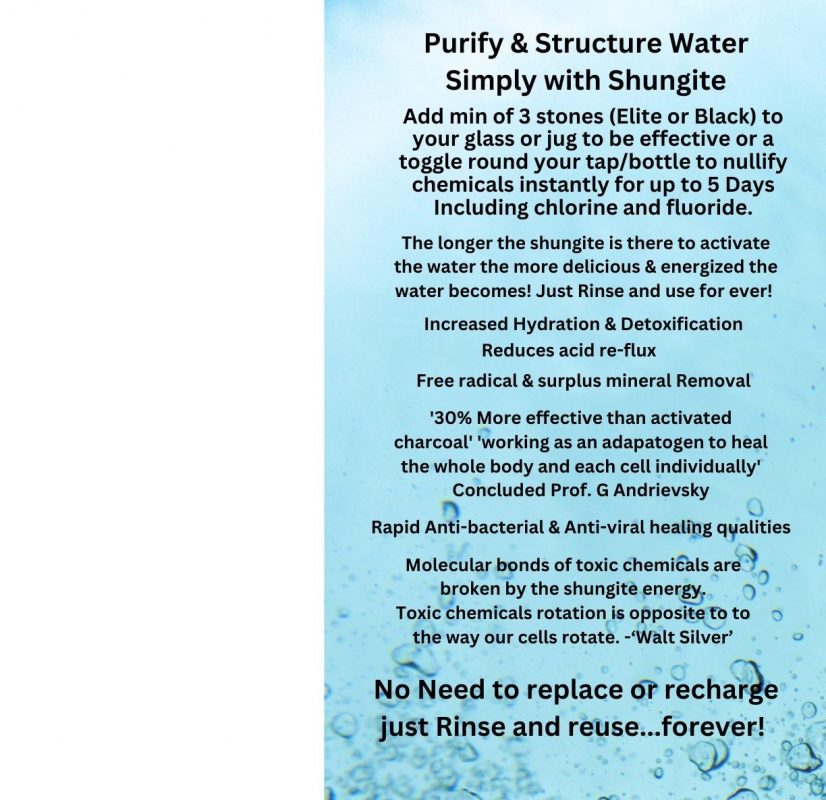 Shungite Water Purification Stones. Get Great Tasting Revitalizing ...